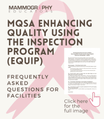 MQSA EQUIP Assistance Program (MEAP) – Mammography Educators