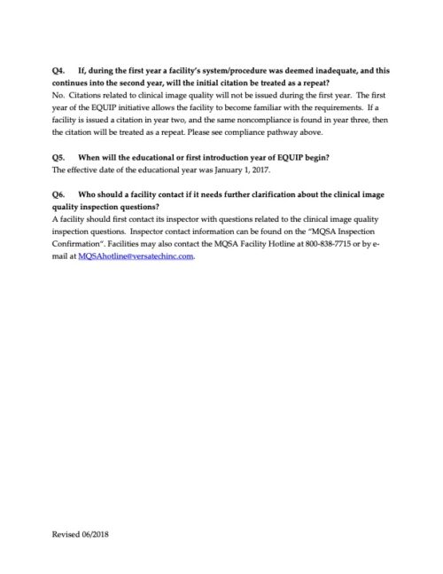 Mammography Quality Standards Act (MQSA) Enhancing Quality Using the ...