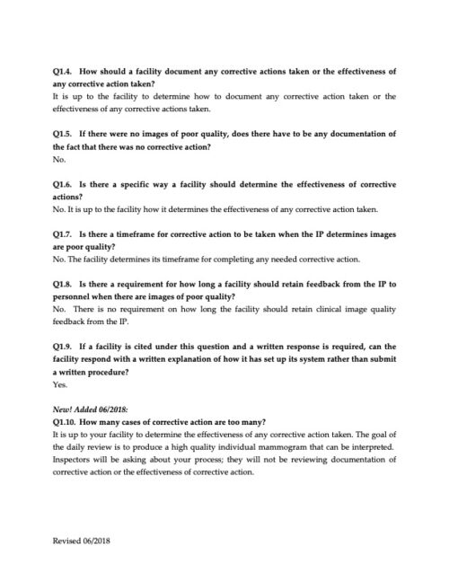 Mammography Quality Standards Act (MQSA) Enhancing Quality Using the ...