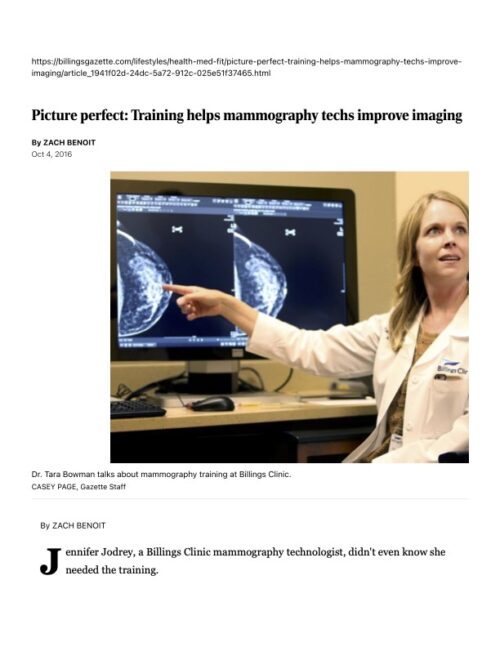 Train-the-Trainer Program Helps Mammography Technologists Improve ...